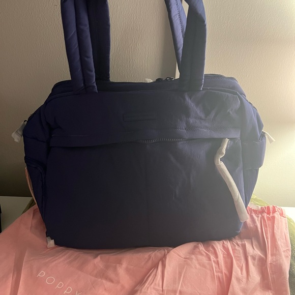 Poppy & Peonies | Bags | Nwt Poppy Peonies Dark Blue Travel Bag | Poshmark